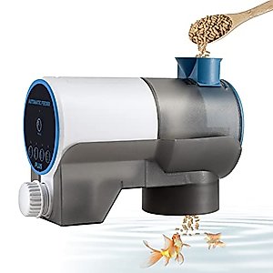 Boxtech Automatic Fish Feeder - Aquarium Tank Timer Fish Feeder Two 1.5V Battery Operated Programmable - Auto Fish Food Dispenser for Aquarium (Packed Without Batteries)