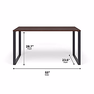 HON Basyx Commercial-Grade Executive Desk, 55", Walnut