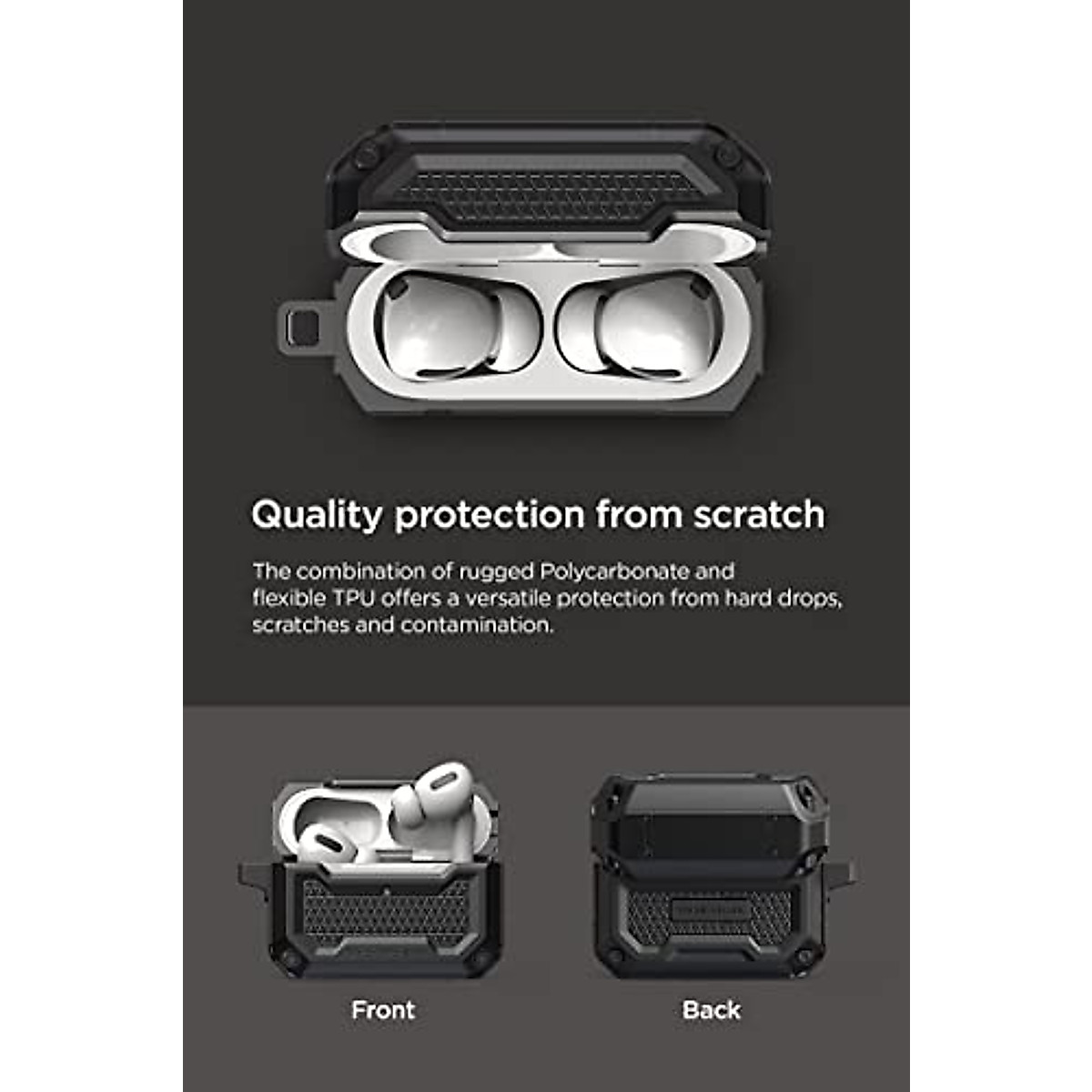 VRS Design Terra Guard Fit Airpods Pro Case for Apple Airpods Pro 2nd Generation (2022)