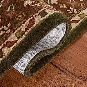 SAFAVIEH Classic Collection 8'3" x 11' Light Green / Gold CL764B Handmade Traditional Oriental Premium Wool Area Rug