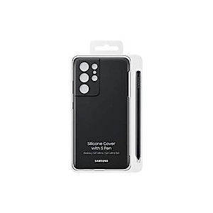 Samsung Galaxy S21 Ultra Silicone Case with S-Pen Bundle - Black (US Version)