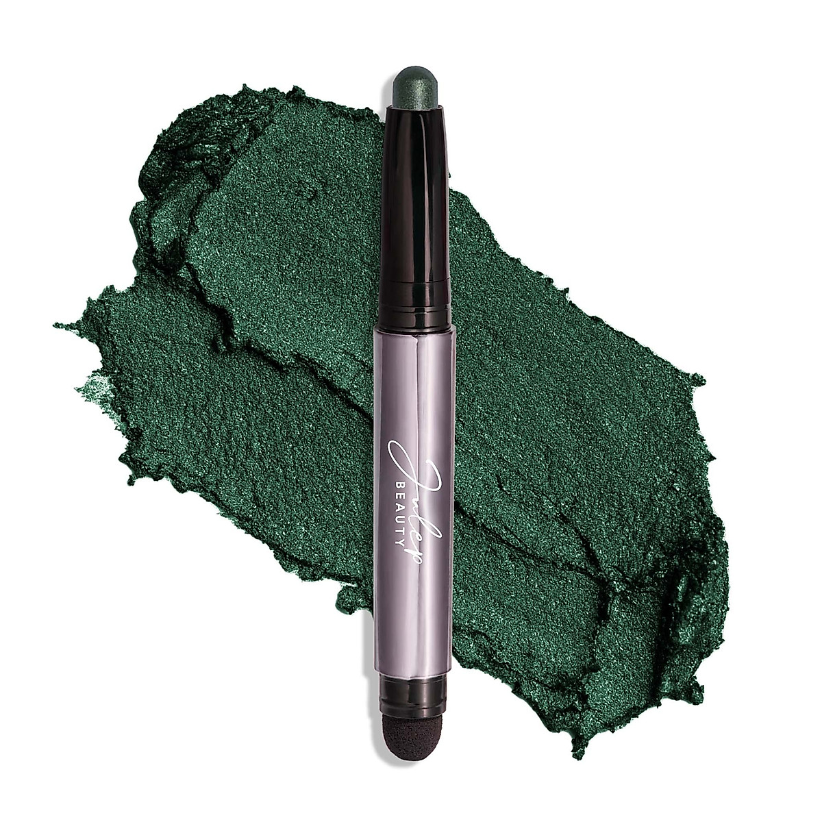 Julep Eyeshadow 101 Crème-to-Powder Waterproof Eyeshadow Stick – Evergreen Shimmer – Long-Lasting, Crease-Proof, Deep Green Shimmer Cream Eyeshadow with Built-in Smudger