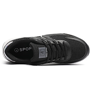 HIKLDK Women's Platform Wedge Tennis Walking Shoes Breathable Lightweight Casual Comfort Fashion Sneaker Size