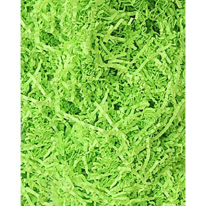 MagicWater Supply Soft & Thin Cut Crinkle Paper Shred Filler (1/2 LB) for Gift Wrapping & Basket Filling - Lime Green