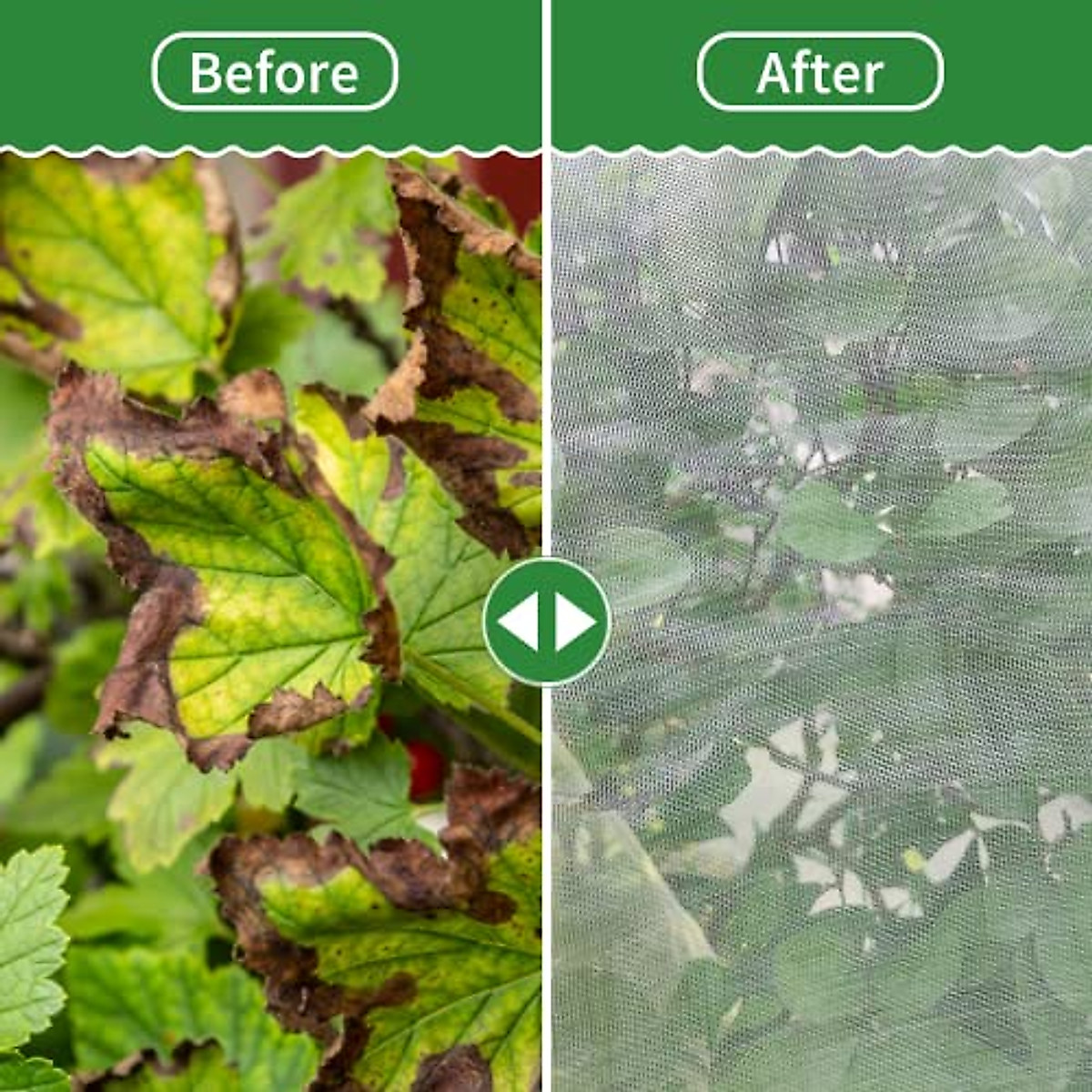 Evoio 4 Pack Garden Plant Fruits Blueberry Bushes Protection Netting Covers Bags with Drawstring, 3.5 Ft x 2.3 Ft Tomato Protective Cover Garden Plant Netting Barrier Bags for Vegetables Fruits Tree