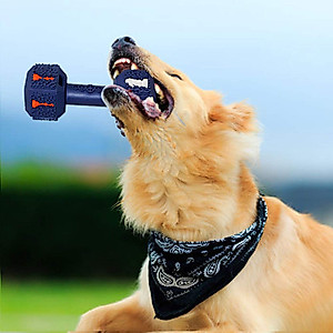 LPHSNR Upgrade Mango Dumbbells Dog Toys for Aggressive Chewers,Dog Toys for Boredom and Stimulating,Interactive Durable Dog Toys Tough Natural Rubber Dumbbell Toy for Large Medium Dogs