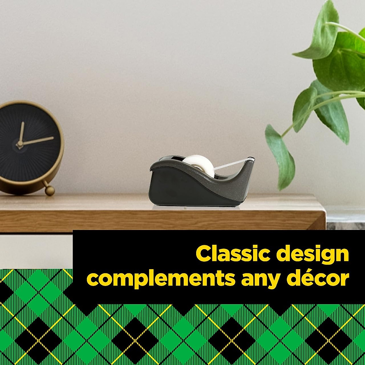 Scotch Desktop Tape Dispenser, Black Two-Tone, 1 Dispenser/Pack (C60-BK)
