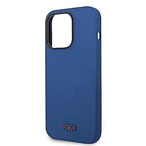 CG MOBILE TUMI Phone Case for iPhone 14 Pro Max in Blue with Black Logo, HC Liquid Silicone Smooth & Anti-Scratch Protective Case with Easy Snap-on, Shock Absorption & Signature Logo