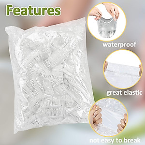 MAQIHAN 200 Bowl Covers Bread Proofing - Medium Plastic Wrap Food Sourdough Bread Baking Bread Rising Elastic Reusable Plate Covers Outdoor Food Fresh Keeping Bags Shower Cap Hair Deep Conditioning