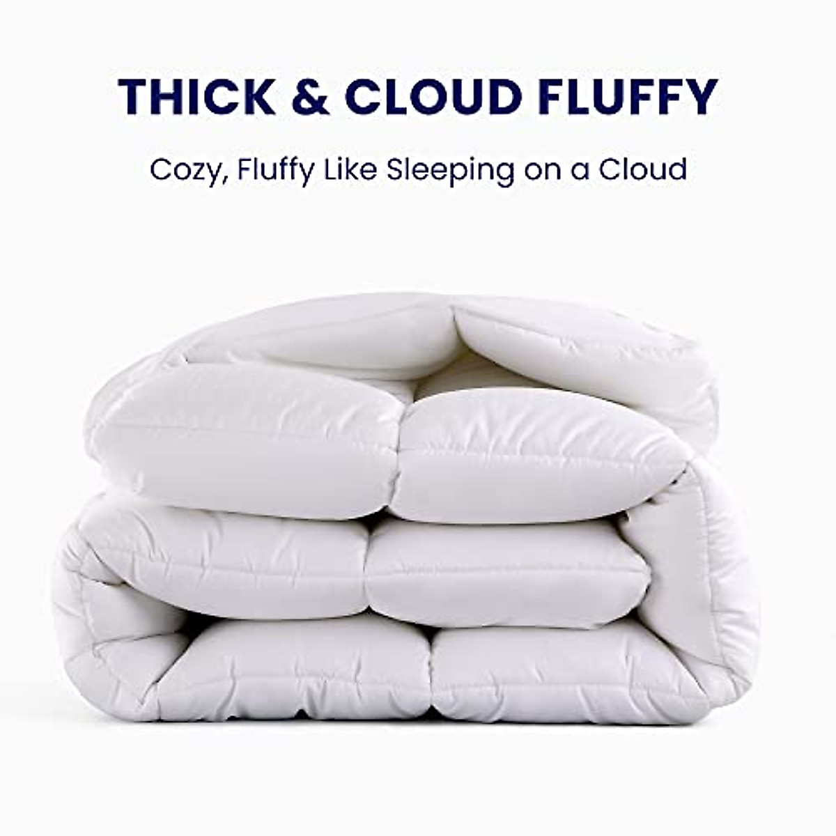SLEEP ZONE Twin Size Cotton Mattress Pad, Soft Fluffy Cotton Top Mattress Topper, Machine Washable Mattress Protector Cover Fits 8-21 inch Deep Pocket, Twin