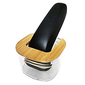 FitSand Bamboo Shaver Rinse Stand Compatible with Remington PR1335B R3000 Series Men's Electric Razor