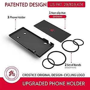 Crostice Phone Holder Compatible with Peloton Bike & Bike Plus, Original Design Phone Tray, Holder for iPhone , Cell Phone Holder Mount, Accessories Fit for Most Phone, Baby Monitor