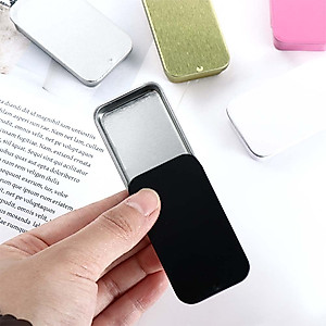 6 Pcs Mini Rectangular Storage Box,Tinplate Push-Pull Box,Slide Top Tin Containers,Metal Containers,2.36x1.34x0.43inch