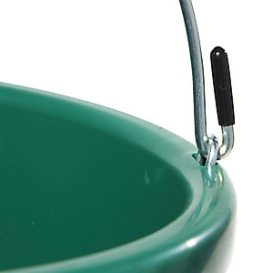 Farm Innovators HB-60 9 Quart 2 Gallon Plastic Heated Bucket w/Metal Handle, Built in Thermostat, & Anti Chew Cord Protector, 60 Watt, Green (3 Pack)