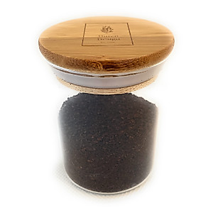 DurenDesign Glass Jar Set with Bamboo Lids, 6oz Clear Glass Food Storage and Kitchen Organization 12 Jar Set with Bamboo Lids