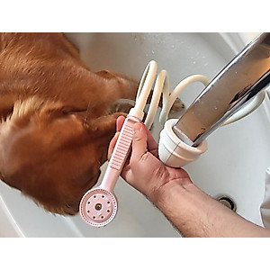 RMG Portable Hand Held Shower Sprayer for Bathtubs without Diverter - 42” Rubber Shower Hose and Sprayer - Convert Bathtub to Shower - Clamp to Secure Nozzle - Softer Rubber Connection