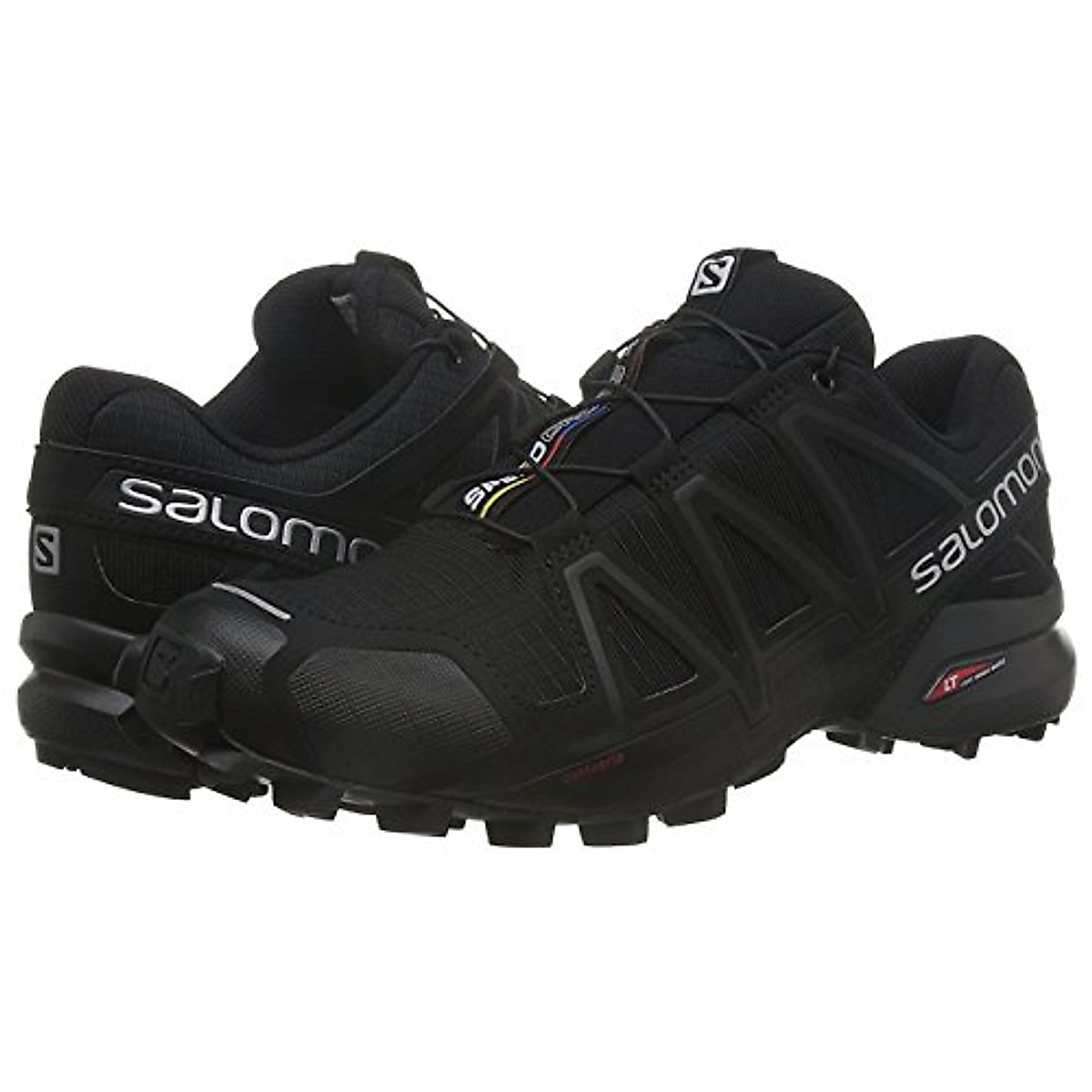 Salomon Men's Speedcross 4 Trail Running, Black/Black/Black Metallic, 12