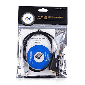 Cable Matters USB C to Serial Adapter Cable - 3ft, USB-C to Serial, USBC to DB9, USB C to RS232 Cable, Compatible with Thunderbolt 5/4, Supports Windows 11/10/8/7/Vista/XP, macOS 11.0 or Later