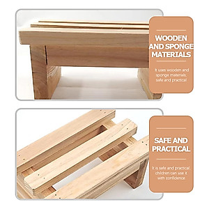 Cabilock Wooden Low Stool Succulent Planter Stand Wood Plant Stool Planter Display Stands Flower Pot Rack Wooden Flower Stand Kids Step Stool Footstool Fishing Stool Child Potted Plant