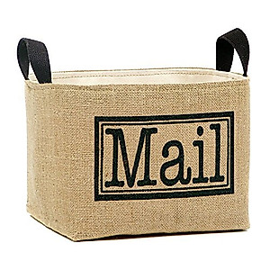 Mail Burlap Storage Basket