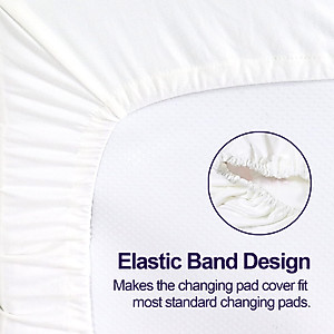 Jundetye Changing Pad Cover for Baby Girls Soft Stretchy Diaper Changing Table Pad Covers, Sister