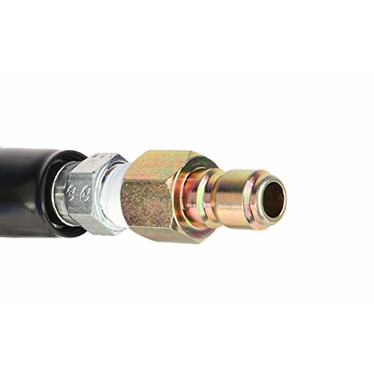 Interchange Brands 3/8” x 50ft 4000 PSI High Pressure Washer Hose Gray Non-Marking, Steel Braid, Quick Couplers, 275 Max Temp, Assembled In USA