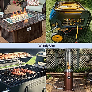 Skyflame 1/2" ID Natural Gas Conversion Hose Kit (12FT) with Quick Connect/Disconnect Fittings for BBQ, Grill, Fire pit, Pizza Oven, Patio Heater and More NG Appliance, 50K BTU