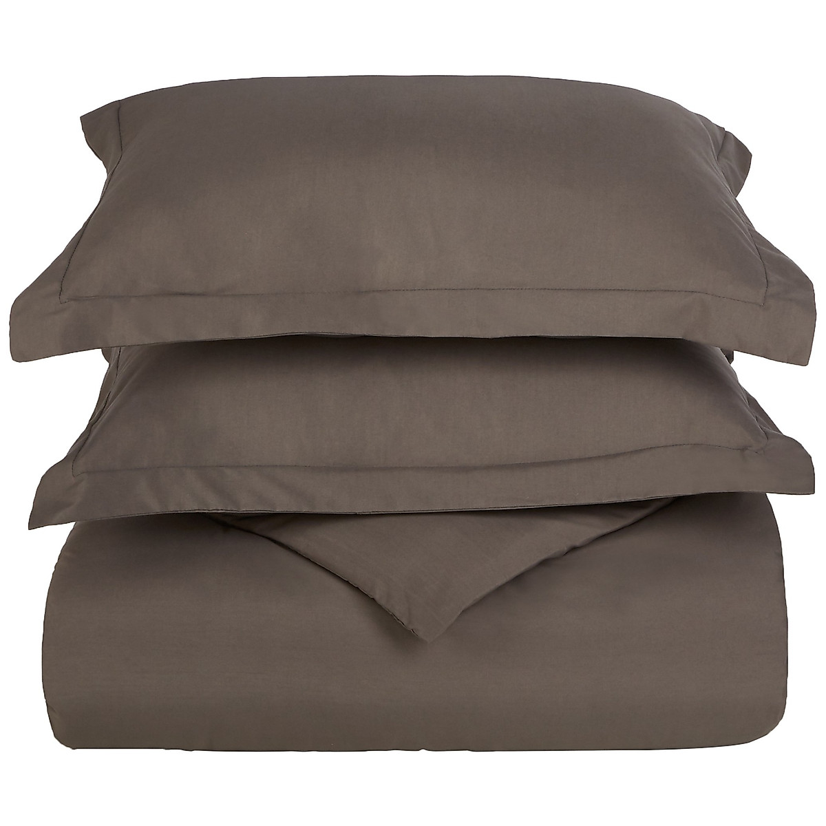 Elegant Comfort Elegance Linen 1500 Thread Count Wrinkle Resistant Ultra Soft Luxurious Egyptian Quality 3-Piece Duvet Cover Set, King/California King, Gray (1500 DC-King-Gray)