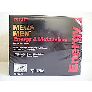 GNC Mega Men Energy & Metabolism Program 30 Packs - New Formula
