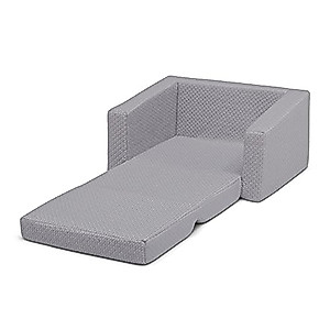 Delta Children Serta Cozee Flip Out Memory Foam Chair, Grey