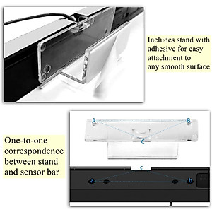 Wii Sensor Bar Original Wii Sensor,IR Signal Ray Sensor Bar Wired Receiver with a Stand,for Nintendo WII/WIIU
