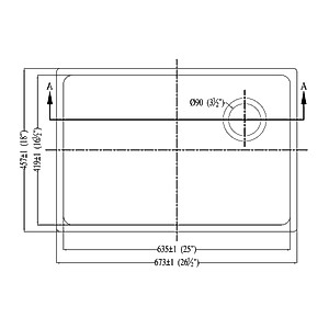 Dawn DSU2517 Undermount Single Bowl Sink with Rear Corner Drain, Polished Satin