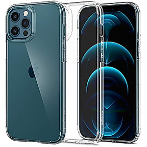 Spigen Ultra Hybrid [Anti-Yellowing PC Back] Designed for iPhone 12 Pro Max Case (2020) - Crystal Clear