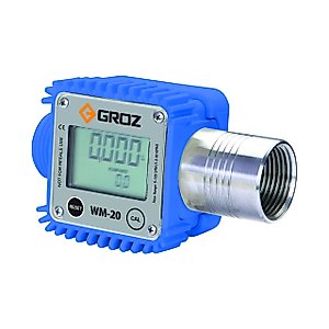 Groz 45670 Digital Turbine DEF Meter, 1" BSP Threads, 145 PSI