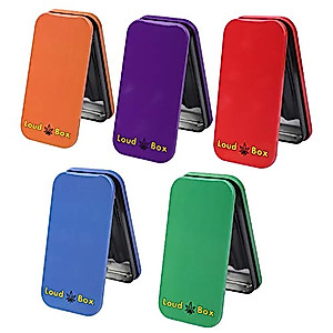 LoudLyfe - Loud Box 5 Pack Colorful Metal King Sized pre roll Cone Holder, Cigarette Tube, and Cigarette case, Holds 3 pre Rolled Cones, Convenient Smoking Accessories