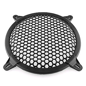 DGZZI Grill Cover 8" Black Hexagonal Plastic Mesh Car Audio Speaker Sub Woofer Grille Guard Protector Cover with 4PCS Screws Car Subwoofer Speaker Cover 8Inch
