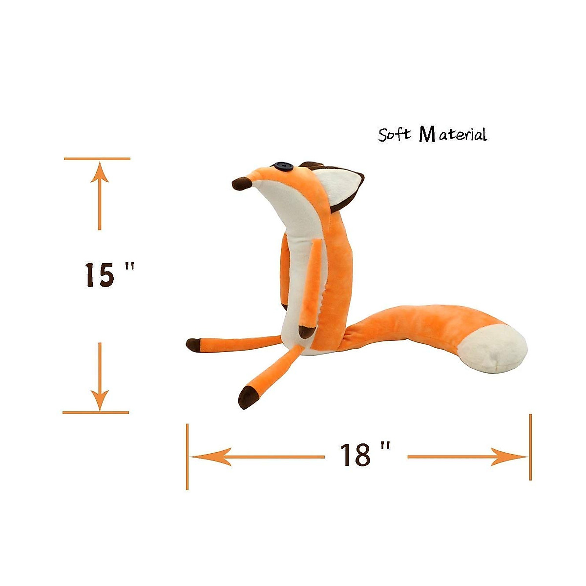 The Little Fox Le Petit Fox Plush Doll Puppet Toy, Fox Throw Pillow Orange Fox Cartoon Sleeping Stuffed Toy for Prince Christmas/Birthday/Party