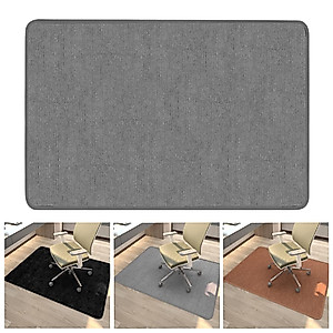 CALIDAKA Office Chair Mat for Hardwood Floor Computer Gaming Chair Mat 47x35inch Office Gaming Rolling Floor Mat Anti-Slip Under Desk Low-Pile Office Rug(Black)