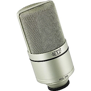 MXL 990 Condenser Microphone for Podcasting, Singing, Home Studio Recording, Gaming & Streaming | Detailed Sound | XLR | Large Diaphragm (Champagne)
