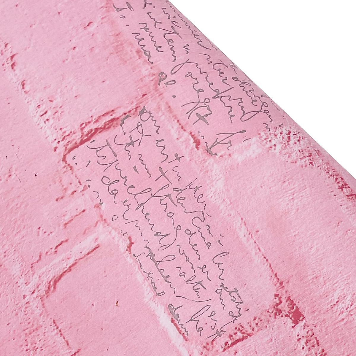 LovingWay English Quotes Drawer Liner 17.7x177 Inch Decor Classroom Wall Easy-to-Install PVC Corner Shelving Paper Pink Bricks