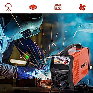 ANDELI 160A ARC Welder Inverter DC MMA Portable Welding Machine Kit IGBT Technology, 110V/220V Dual Voltage Hot Start Welding Machine Orange Plastic Case