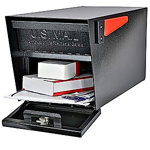 Mail Boss 7506 Mail Manager Curbside Locking Security Mailbox, Black,Large