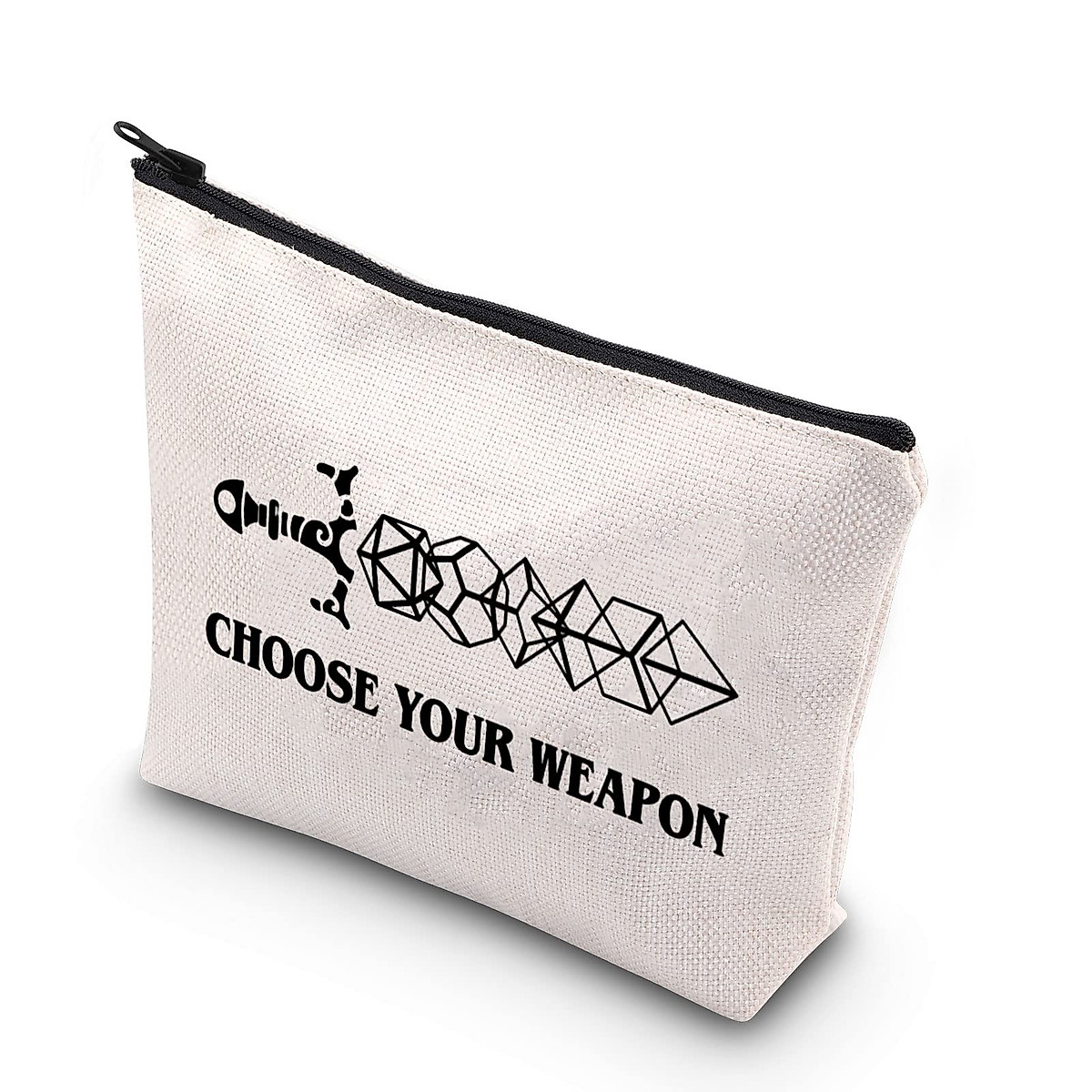 BDPWSS Choose Your Weapon D&D Gamer Makeup Bag Dragons D20 RPG Gaming Gift Dungeons Tabletop Role Playing Gamer Gift (Choose your dice)