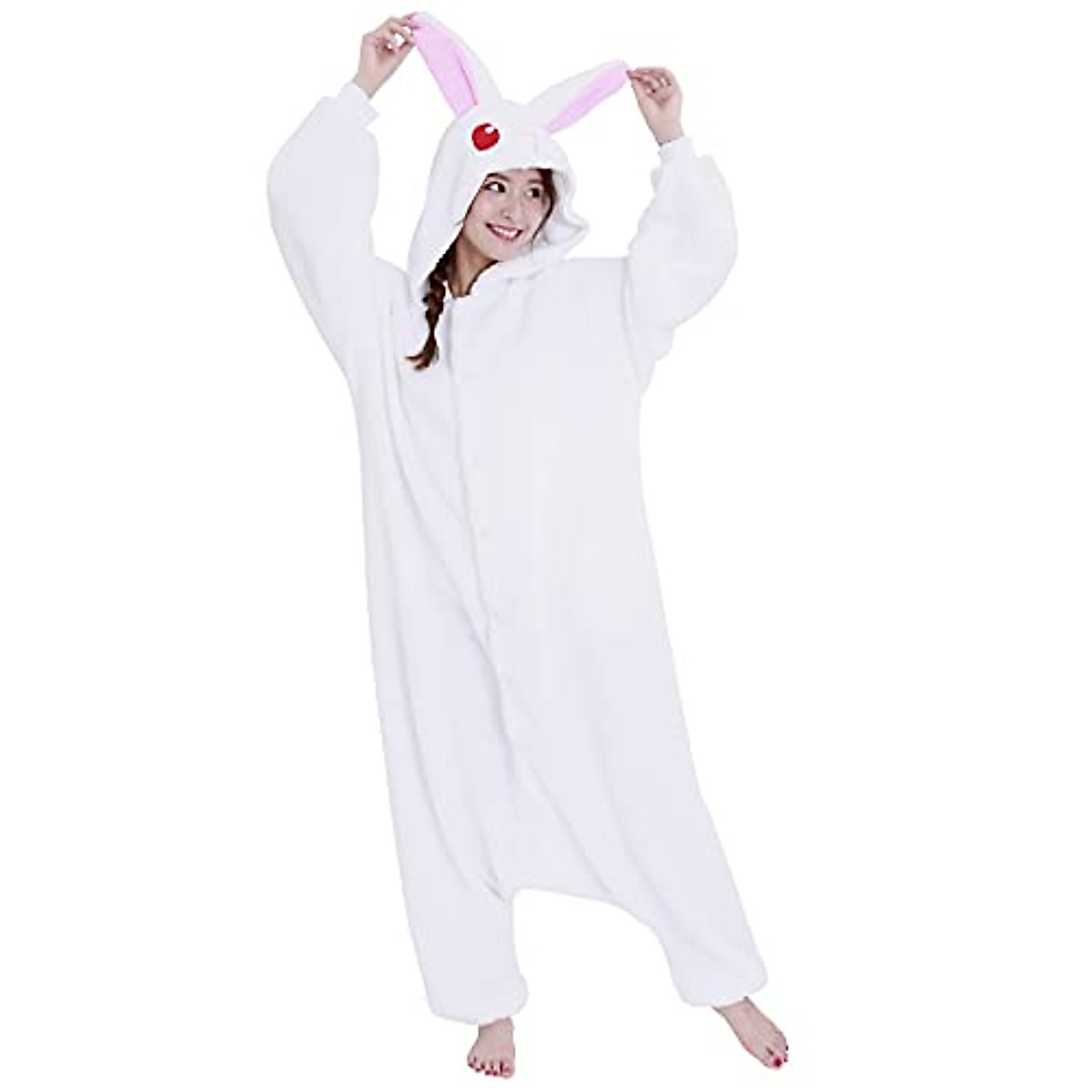 SAZAC Fluffy Rabbit Kigurumi - Onesie Jumpsuit Halloween Costume