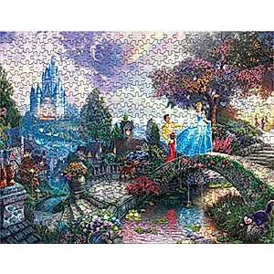 Ceaco - 4 in 1 Multipack - Thomas Kinkade - Disney Dreams Collection - Sleeping Beauty, Mickey & Minnie Mouse, Snow White & Seven Dwarfs, and Cinderella - (4) 500 Pieces Jigsaw Puzzles