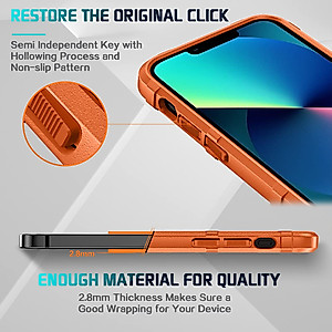 LABILUS for iPhone 13 Mini Case, Rugged Shield 8ft Drop Proof TPU Thick Armor Tactical Protective Case Compatible with iPhone 13 Mini (5.4 inches) - Sunlight Orange
