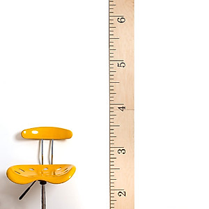HEADWATERS STUDIO Wooden Ruler Growth Chart for Kids, Boys & Girls - Height Chart & Height Measurement for Wall - Kids Nursery Wall Decor and Room Hanging Wall Decor - Natural Schoolhouse Ruler Inches