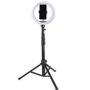 Ruittos Phone Selfie Stick Tripod, 54-inch Bluetooth Cell Phone Tripod Ring Light Stand Compatible with iPhone 11 Pro X.Samsung Andriod DSLR, Sports Camera,