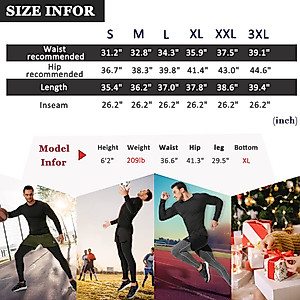 SILKWORLD Thermal Underwear Mens Compression Pants Cold Gear Athletic Gym Leggings with Pockets Winter Base Layer Bottoms,C5_Fleece Lined_3pack_Navy Blue,Hemp Grey,Cyan,3X-Large