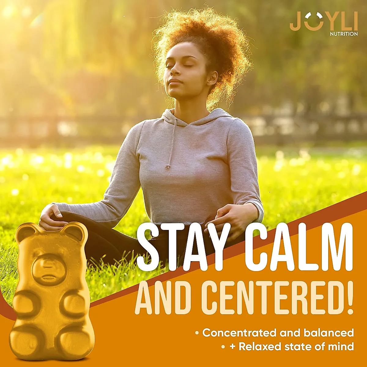 Joyli L Tyrosine Gummies 1000MG - L-Tyrosine Supplement for Kids & Adults - Calm & Focus Gummies for Brain, Memory, Mood, and Energy - 500mg L- Tyrosine Powder per Gummy - Vegan, Gluten-Free